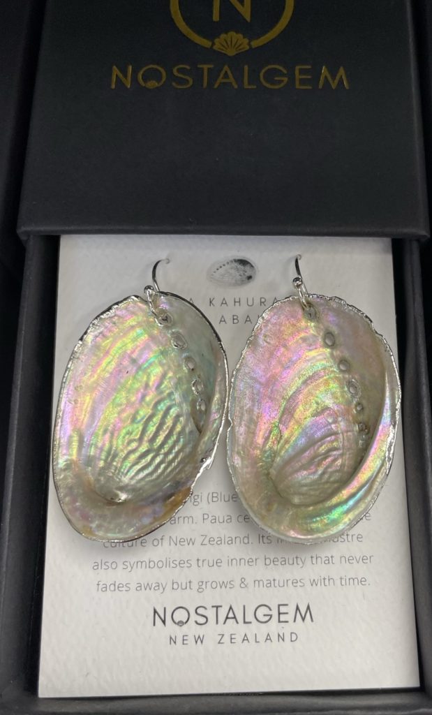 Paua Shell with Silver Dipped Outer Shell Earrings - Toi Toi Maori Art ...