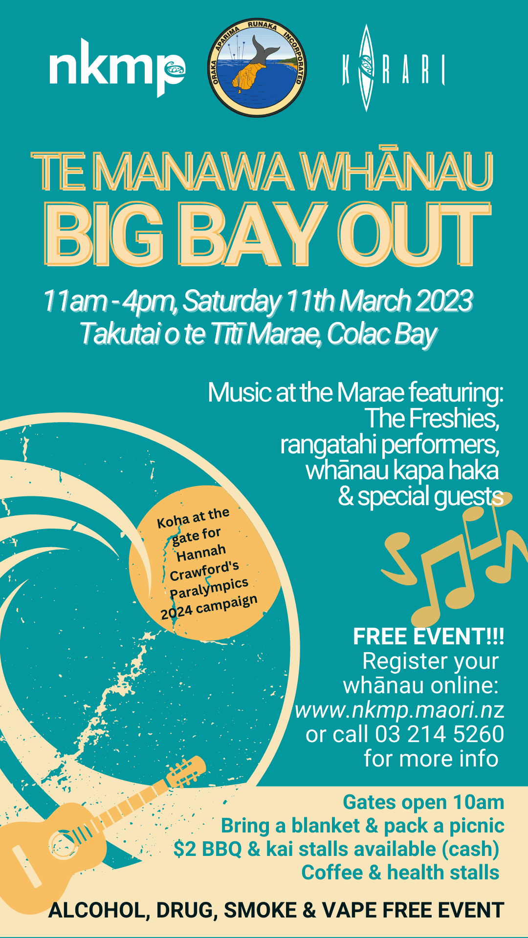 Te Manawa Whanau - Big Bay Out - Nga Kete Matauranga Pounamu Charitable ...