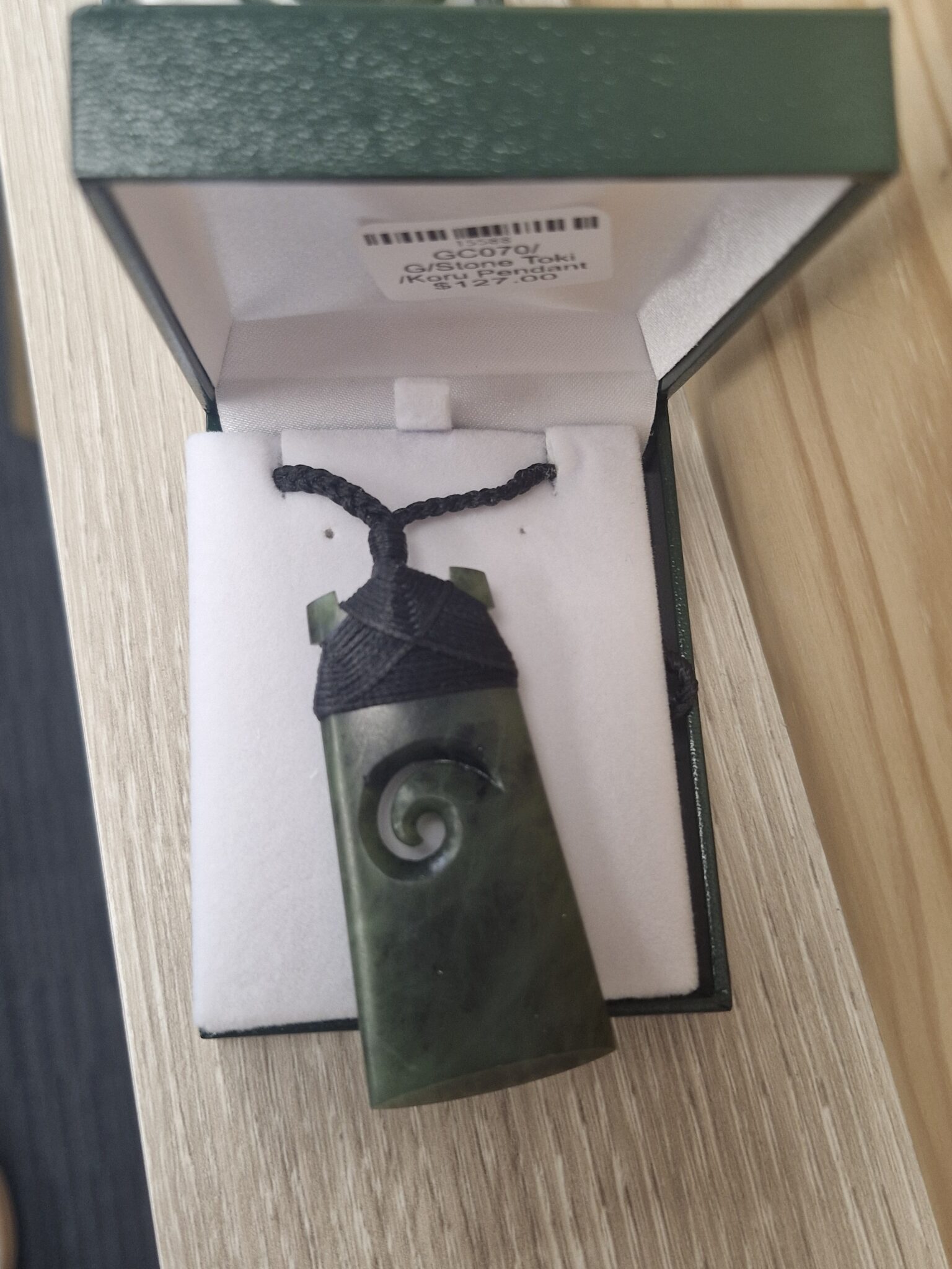 GC070/ G/Stone Toki /Koru Pendant - Toi Toi Maori Art & Gift Shop