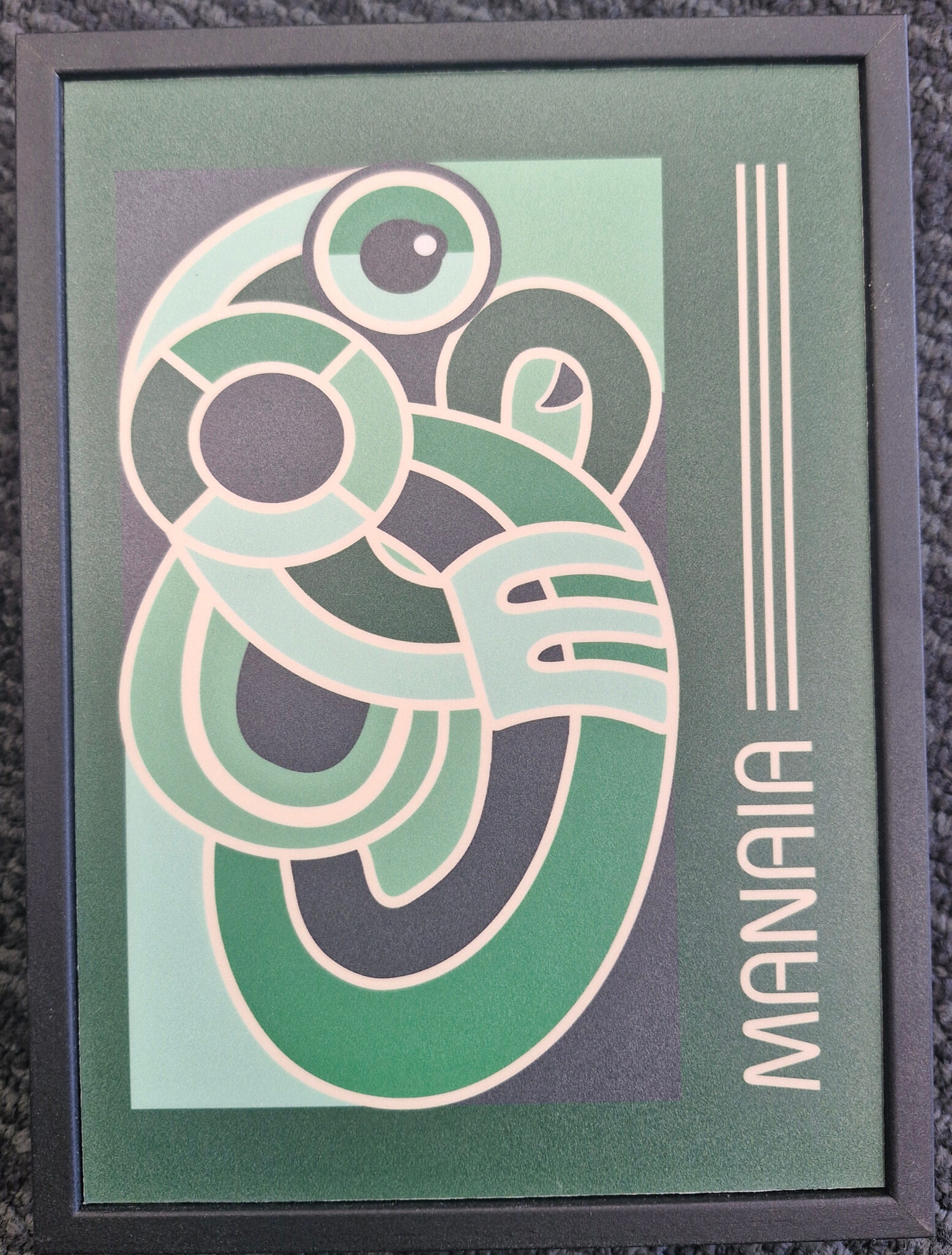Manaia Kakariki 17.5x12.5 - Toi Toi Maori Art & Gift Shop